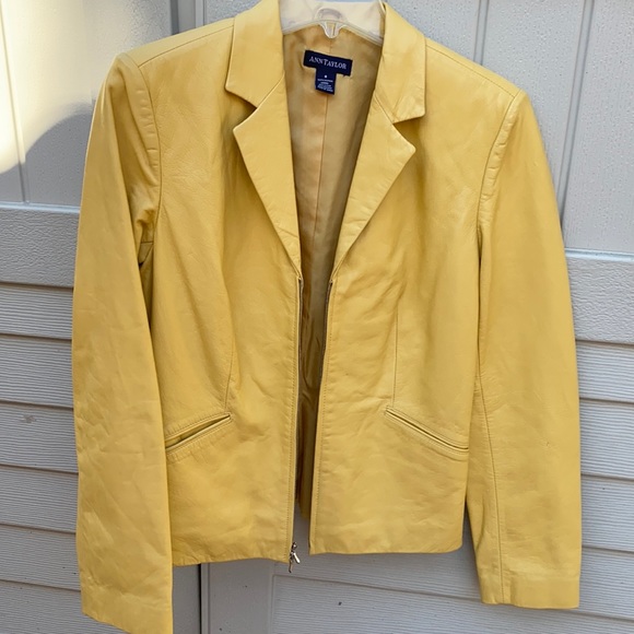 Ann Taylor | Jackets & Coats | Ann Taylor Leather Jacket Zippered With ...